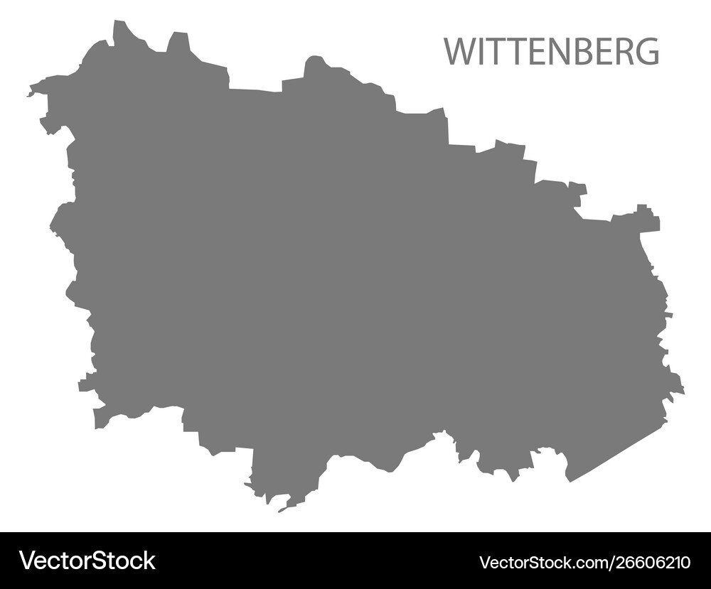 Wittenberg grey county map saxony anhalt Vector Image