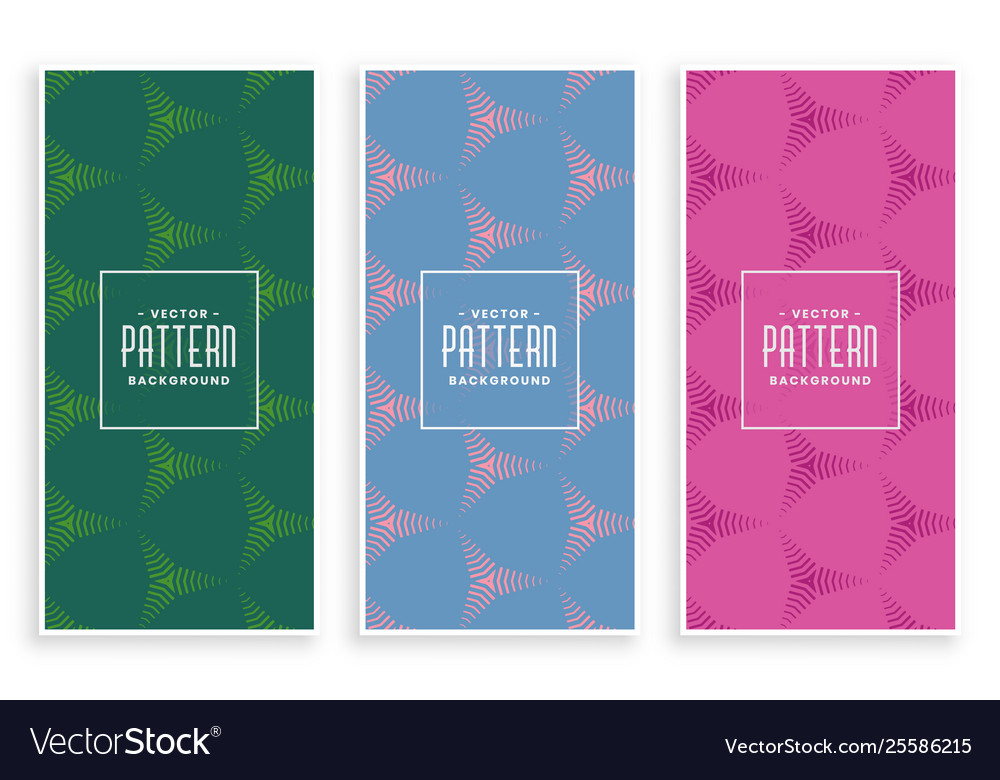 Abstract geometric shape triangle pattern set Vector Image