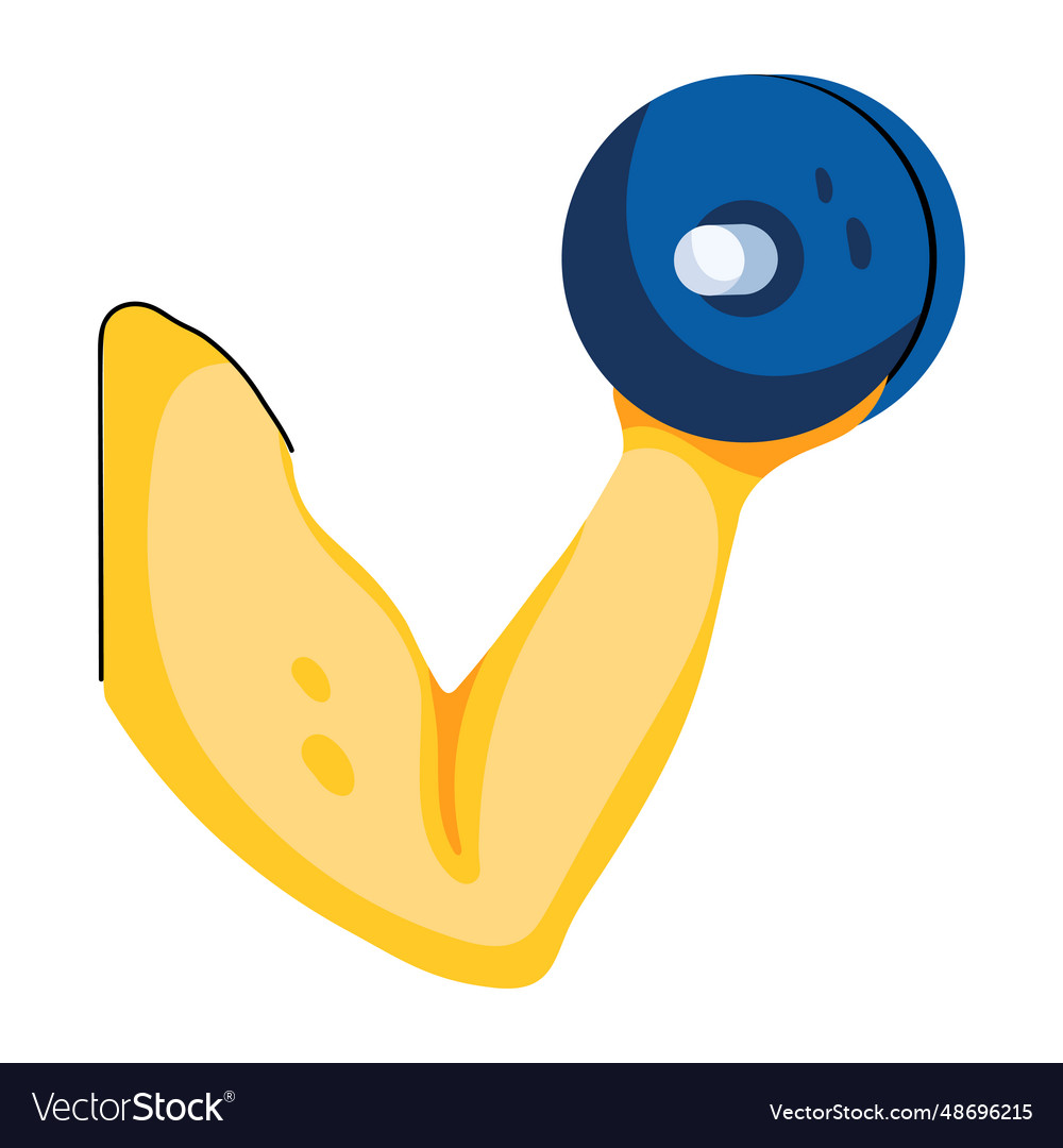 Bicep exercise Royalty Free Vector Image - VectorStock