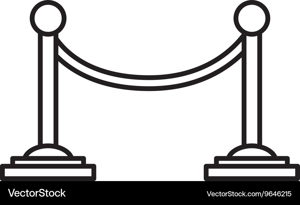 Broadway fence isolated icon design Royalty Free Vector