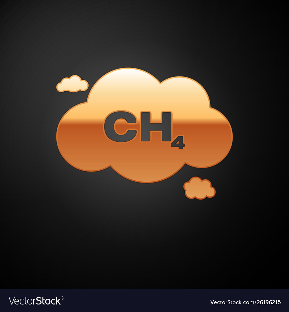 Gold methane emissions reduction icon isolated Vector Image Gold methane emissions reduction icon isolated Vector Image