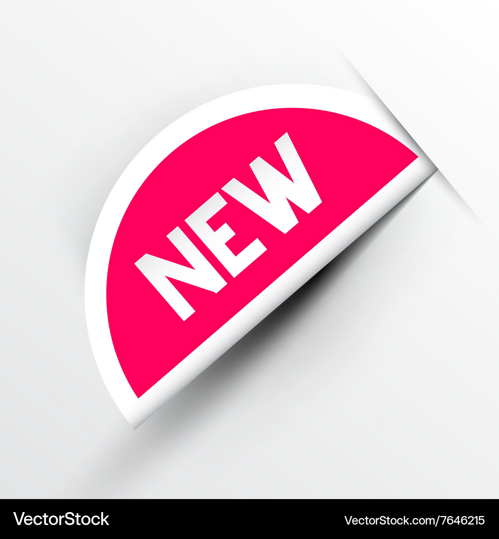 New paper pink label Royalty Free Vector Image