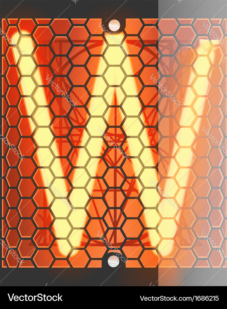 Radio tube W Royalty Free Vector Image - VectorStock