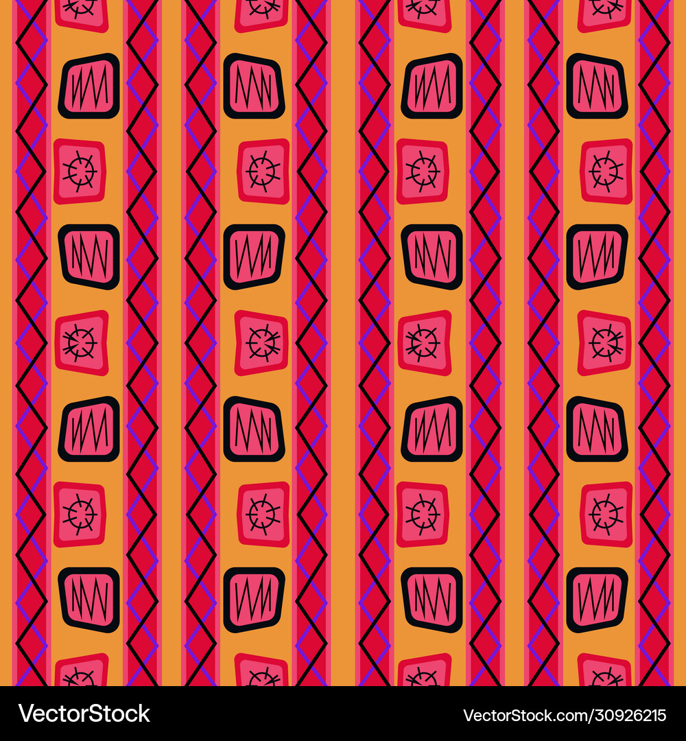 Seamless ethnic background folk african endless Vector Image