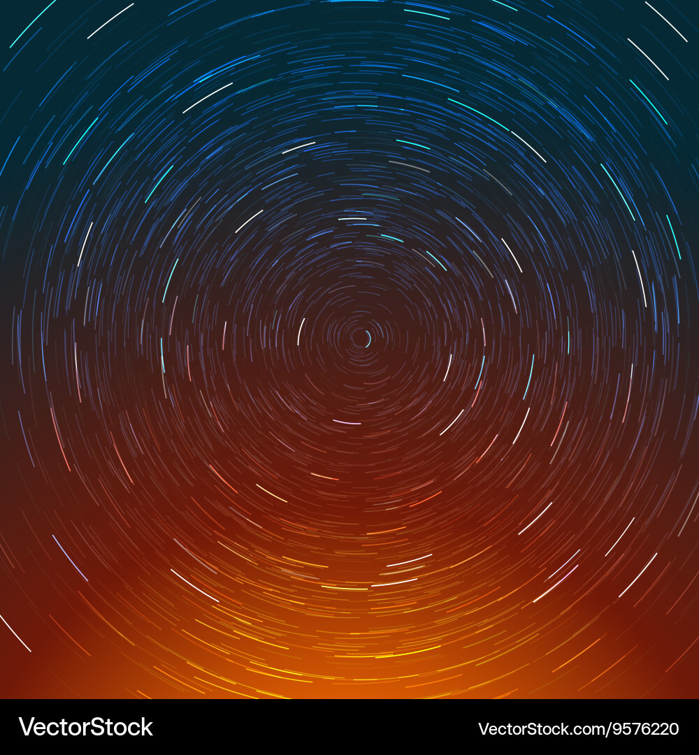 Abstract composition of the stars path Royalty Free Vector