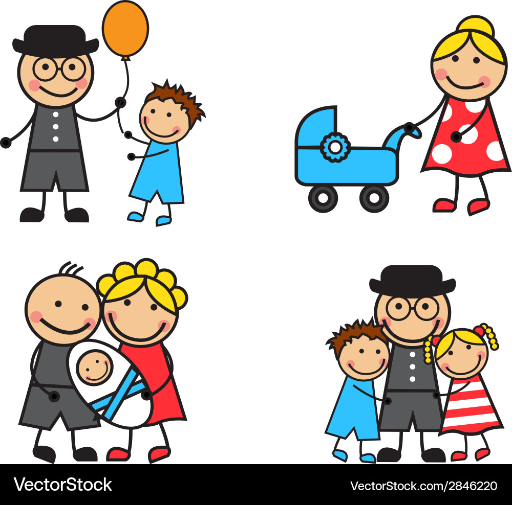Cartoon family Royalty Free Vector Image - VectorStock