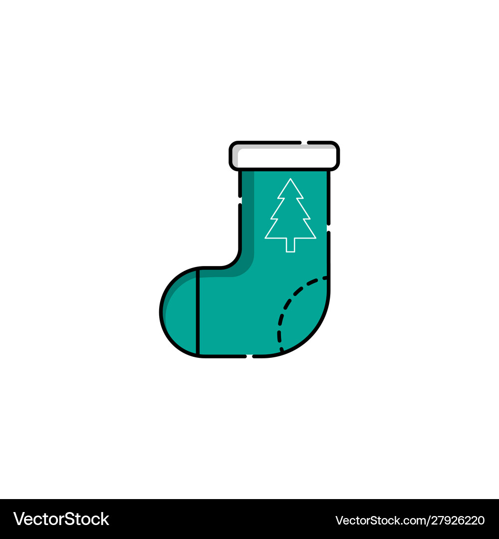 Christmas sock icon Royalty Free Vector Image - VectorStock
