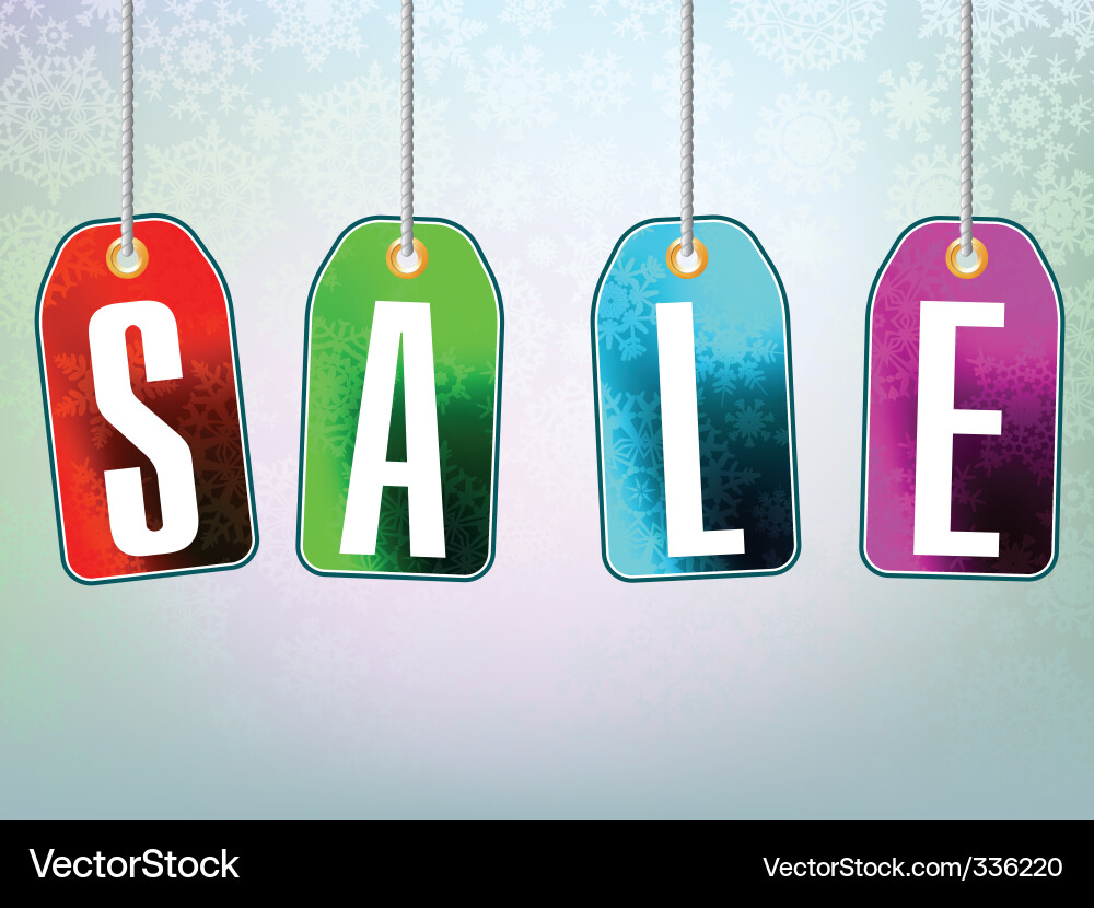 Colorful sale advertisement over background Vector Image