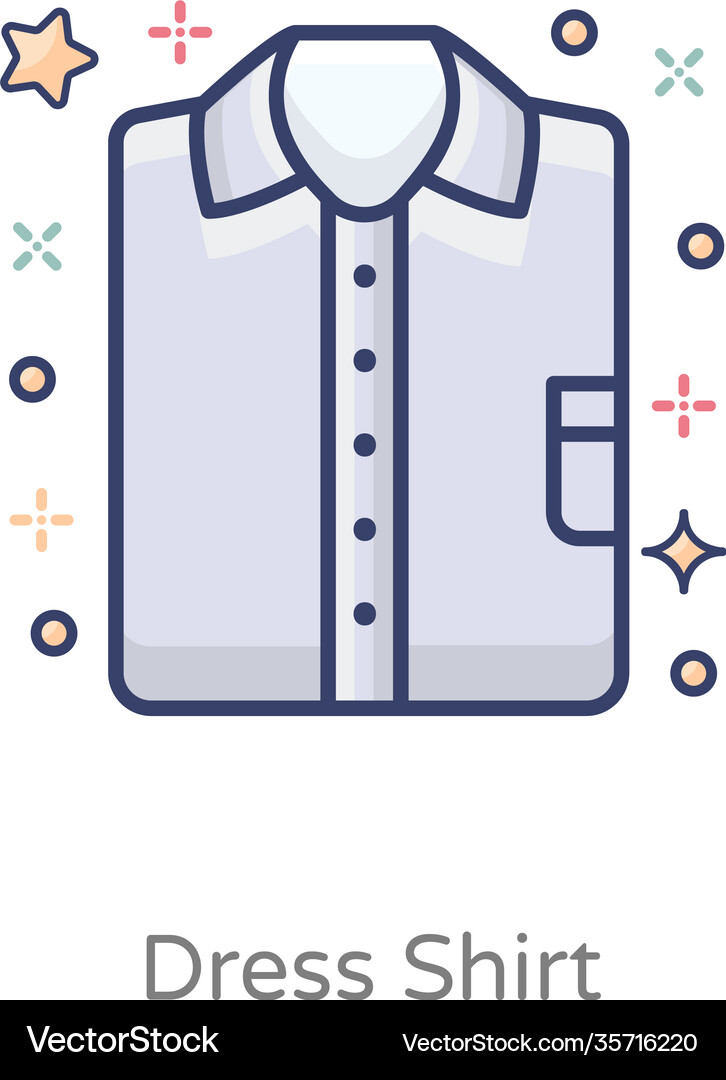 Dress shirt Royalty Free Vector Image - VectorStock