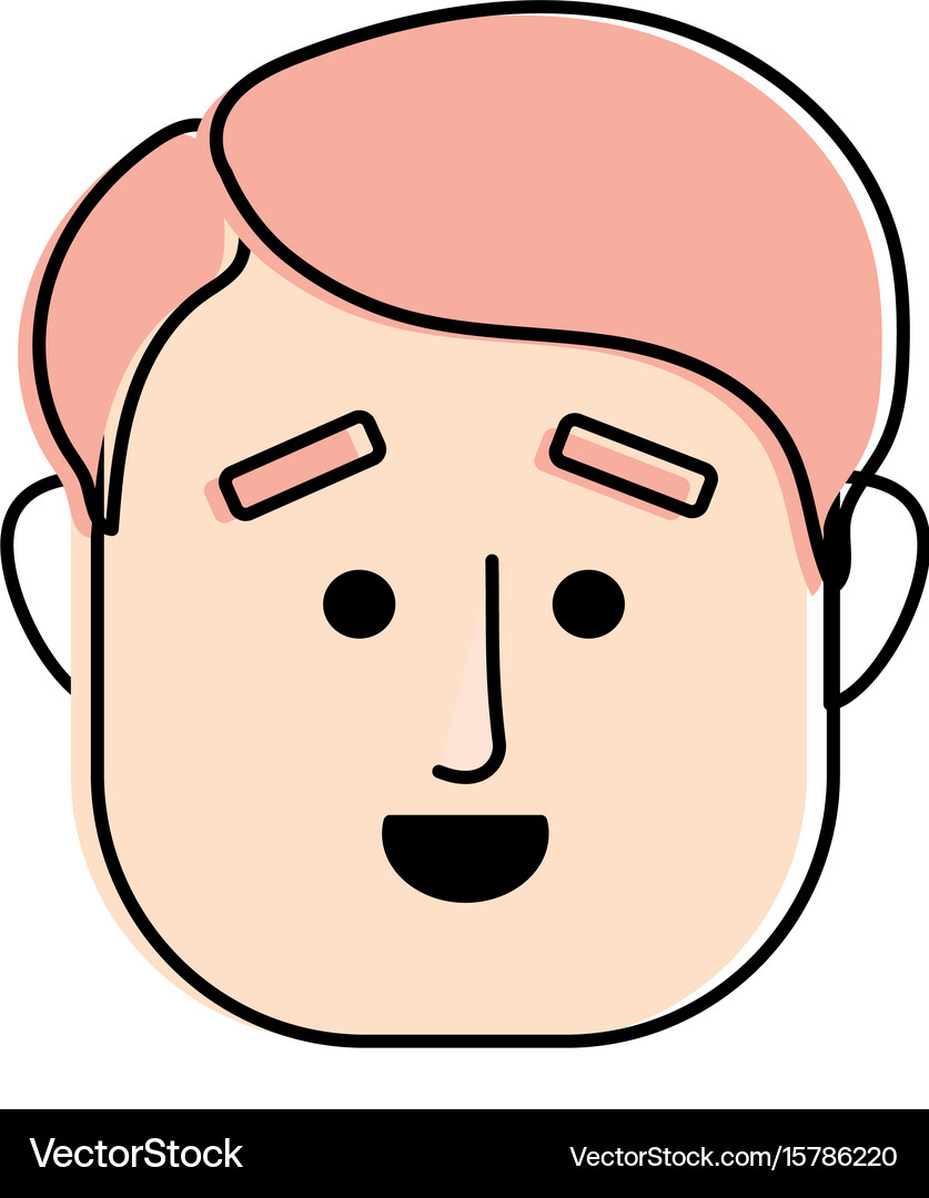 Man face with hairstyle design Royalty Free Vector Image