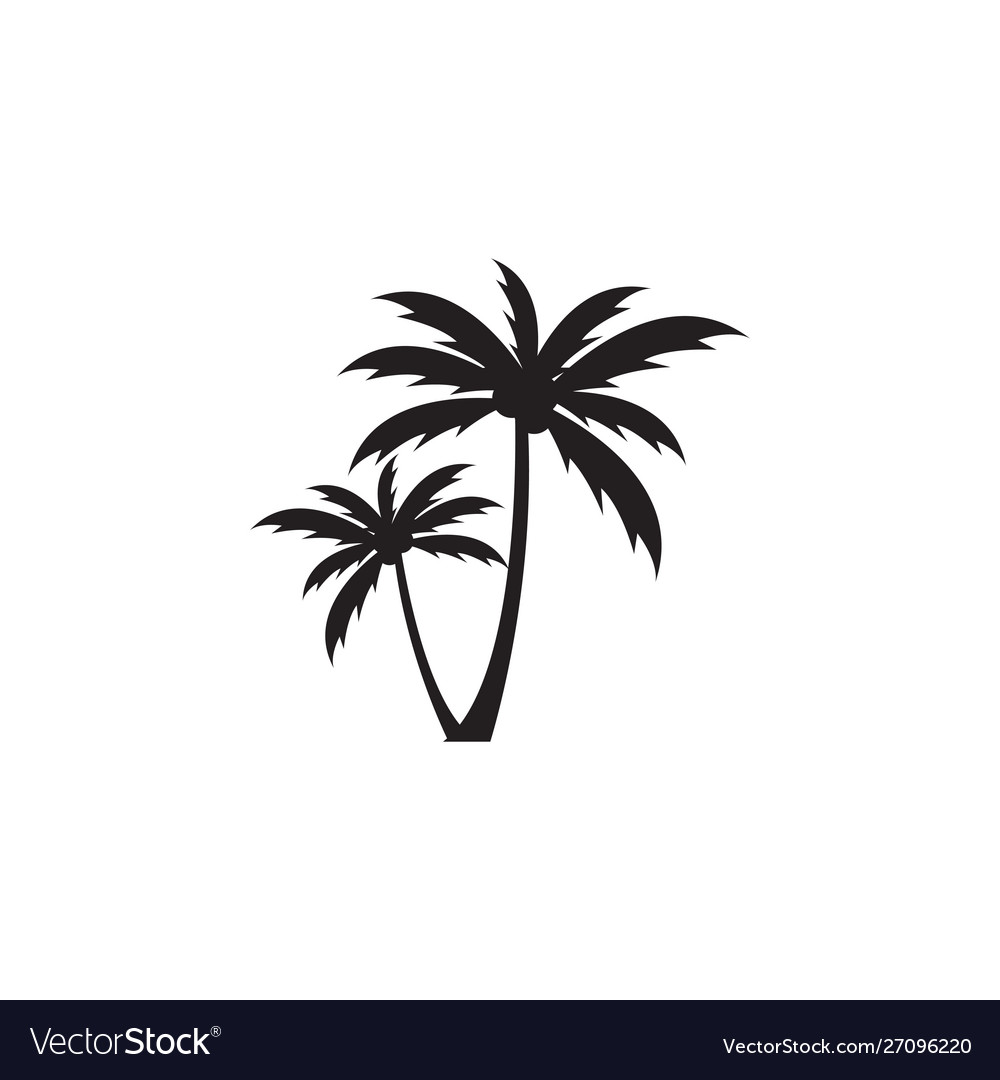 Palm tree graphic design template isolated Vector Image