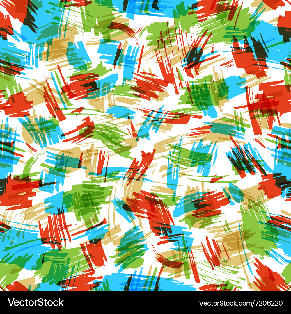 Seamless pattern of colourful flourishes Vector Image