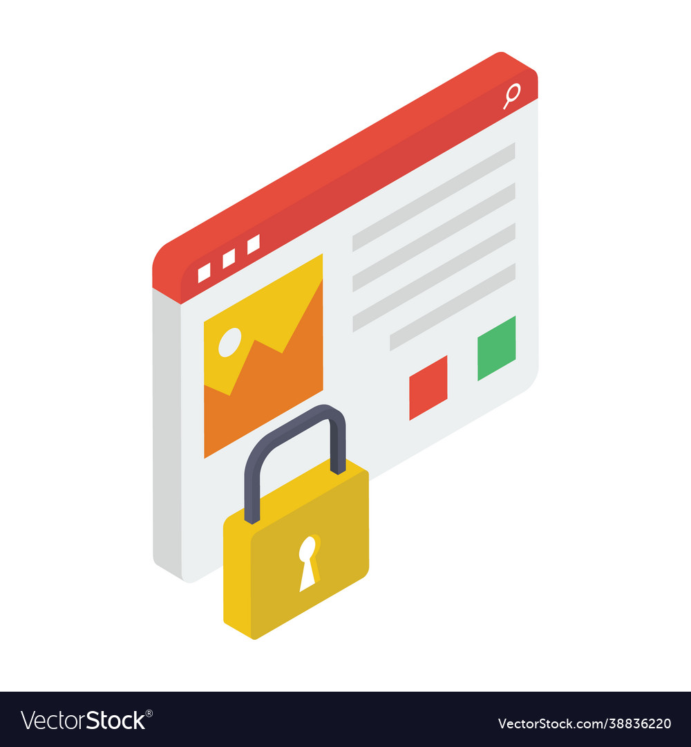 Web lock Royalty Free Vector Image - VectorStock
