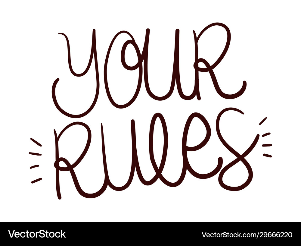 Your rules text women empowerment design Vector Image