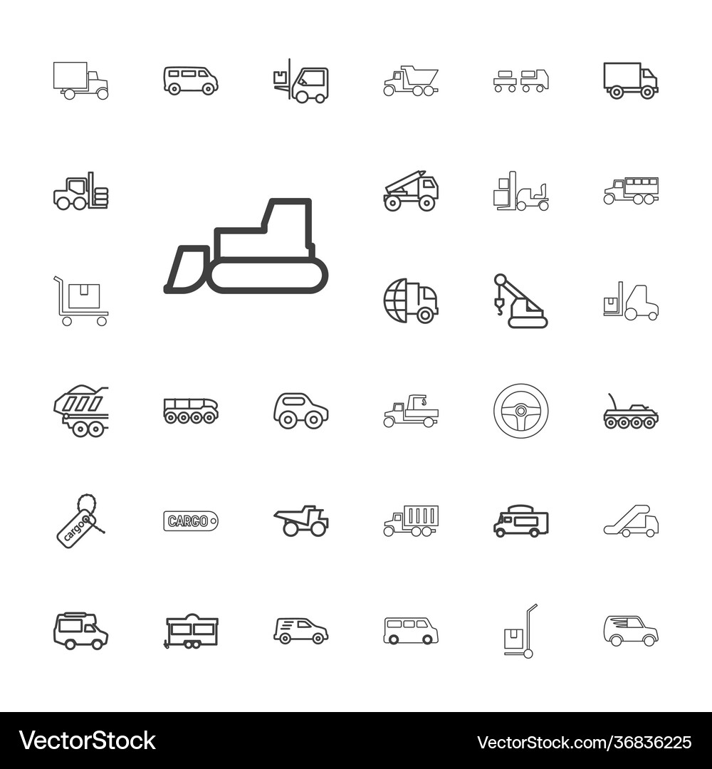 33 truck icons Royalty Free Vector Image - VectorStock