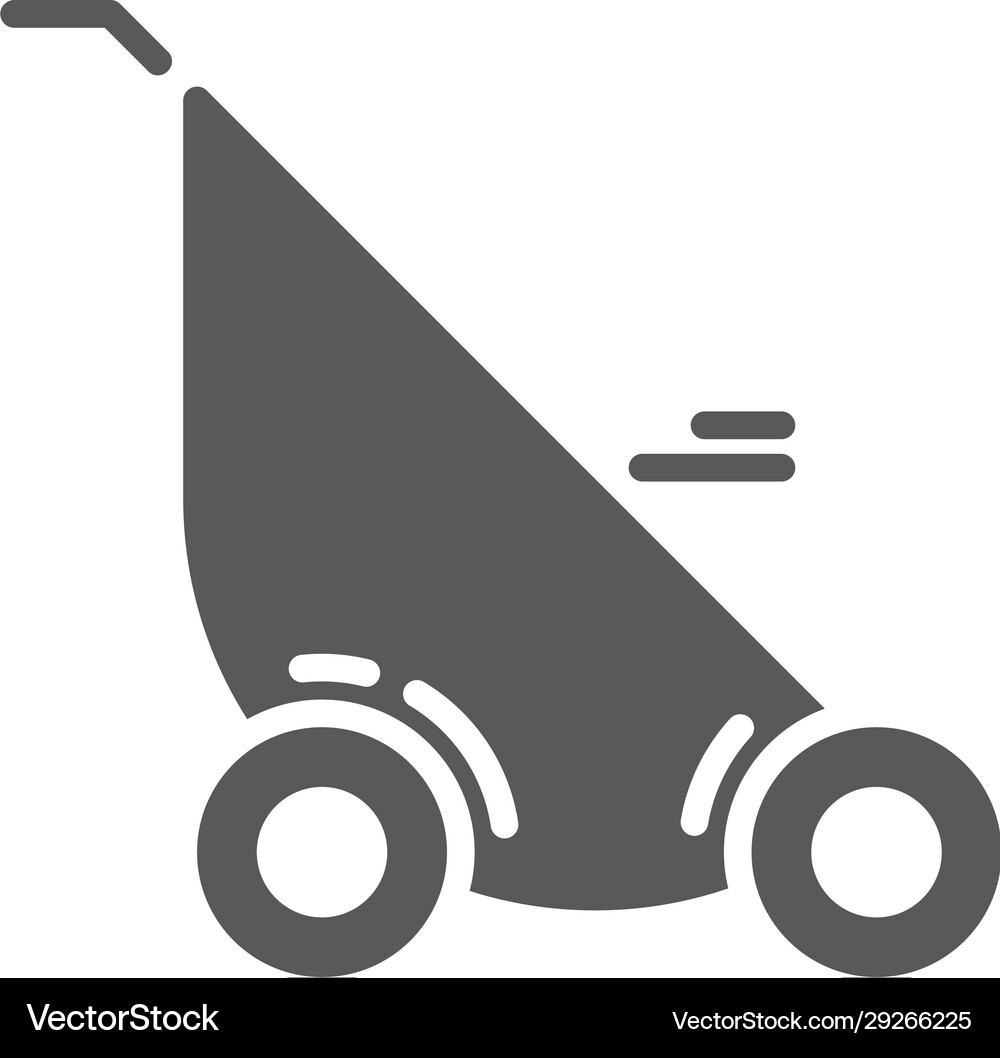 Baby stroller icon symbol tool isolated on white Vector Image