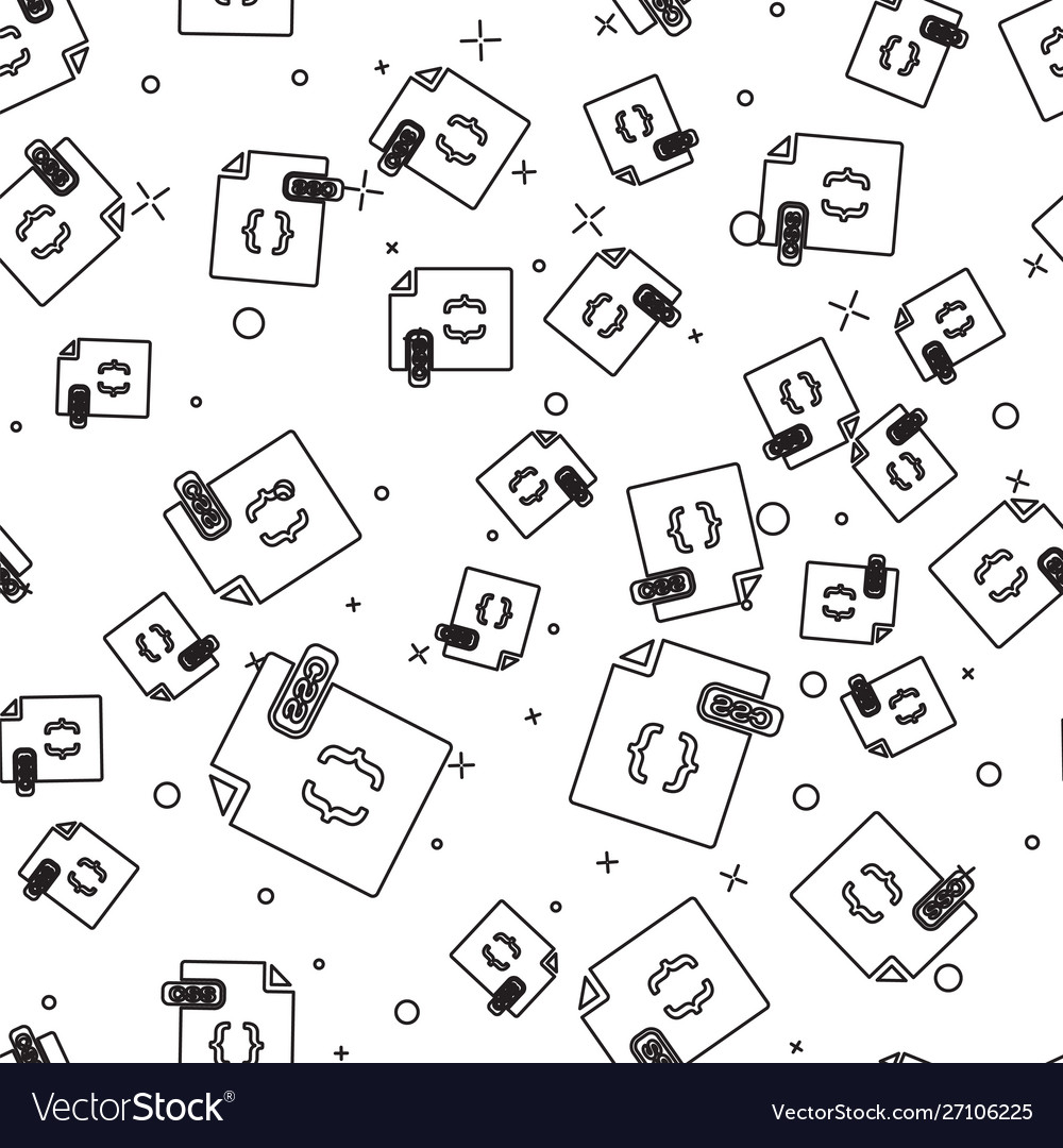 Black Line Css File Document Download Css Button Vector Image