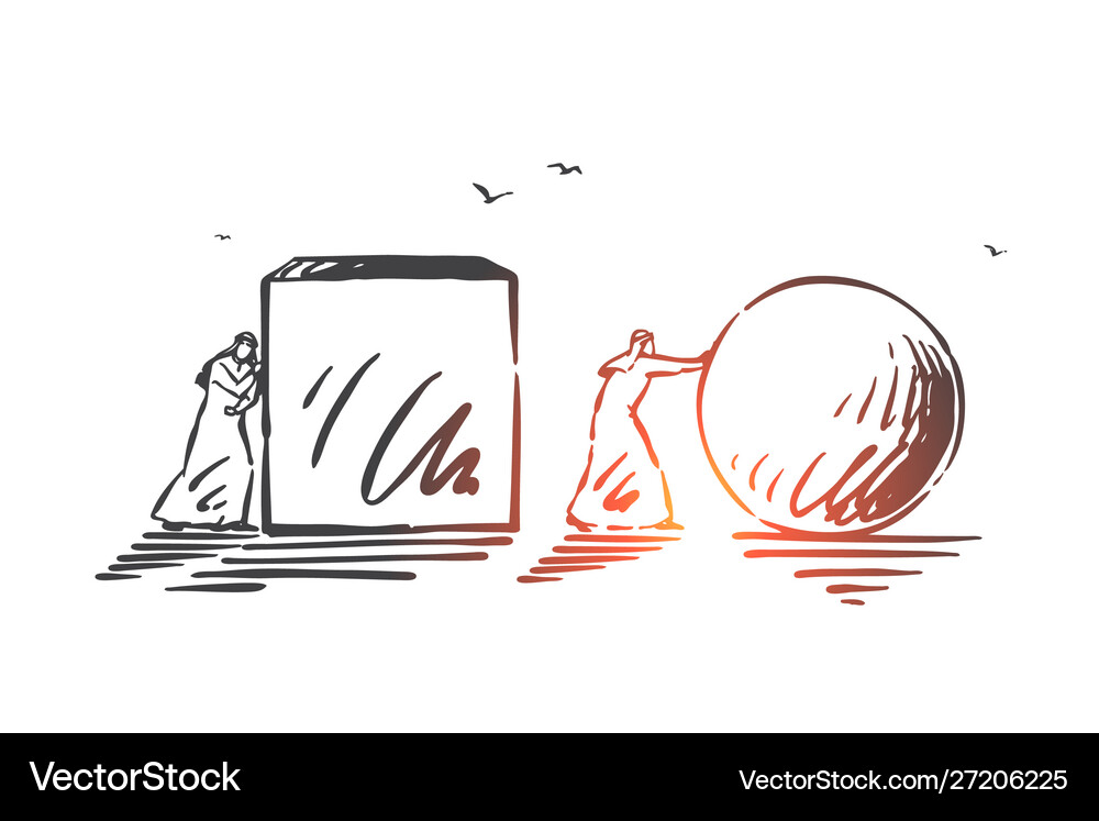Business competition advantage concept sketch Vector Image