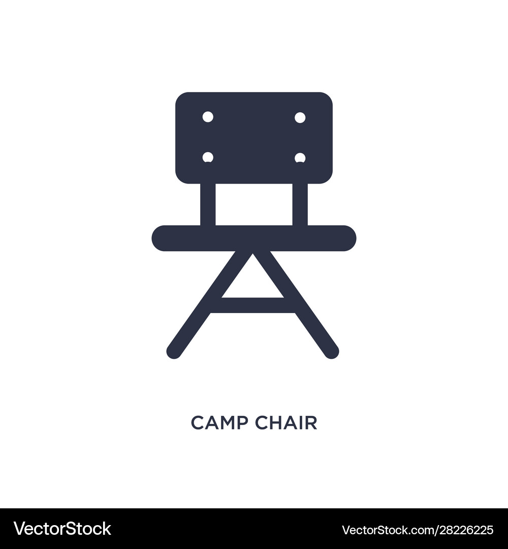 Camp chair icon on white background simple Vector Image