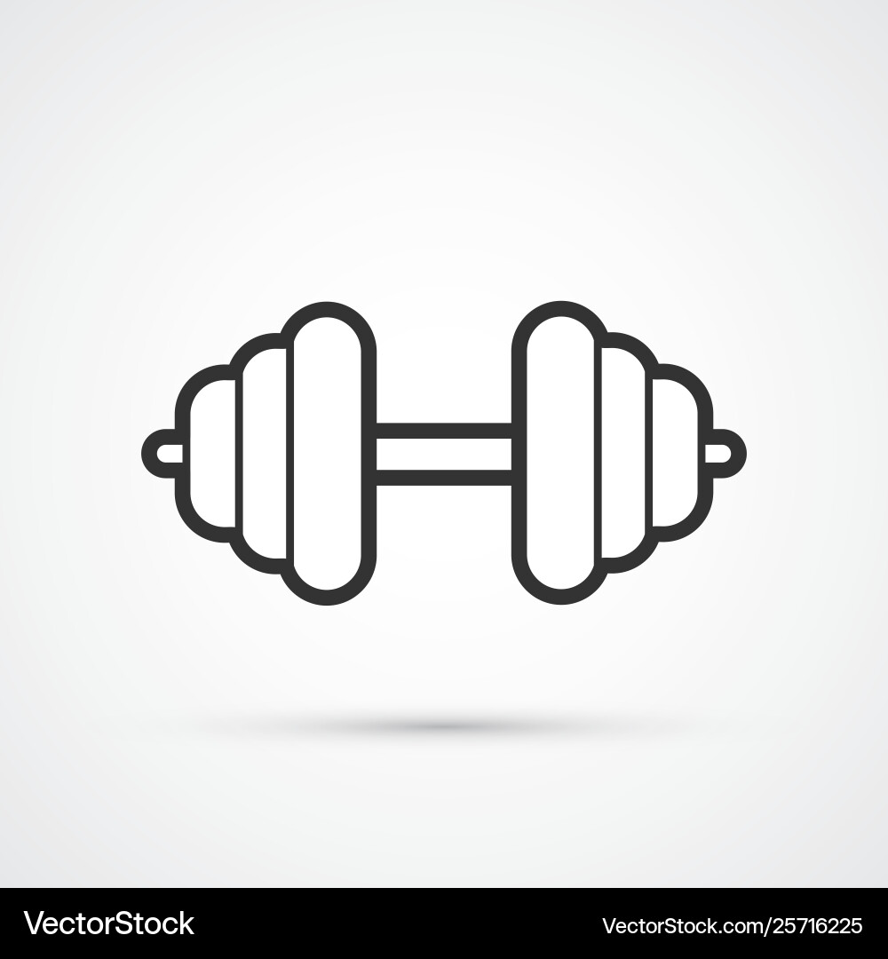 Dumbbell line pictograph Royalty Free Vector Image