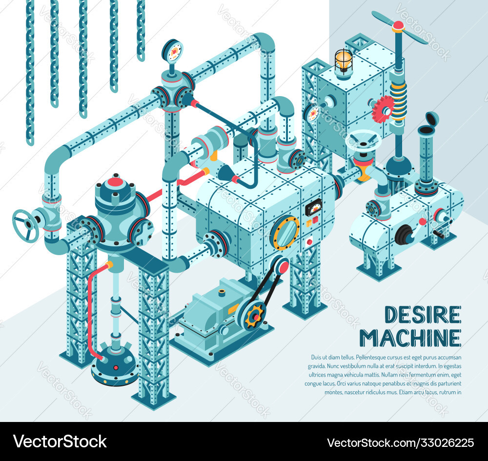 Fantastic industrial machine intricate design Vector Image