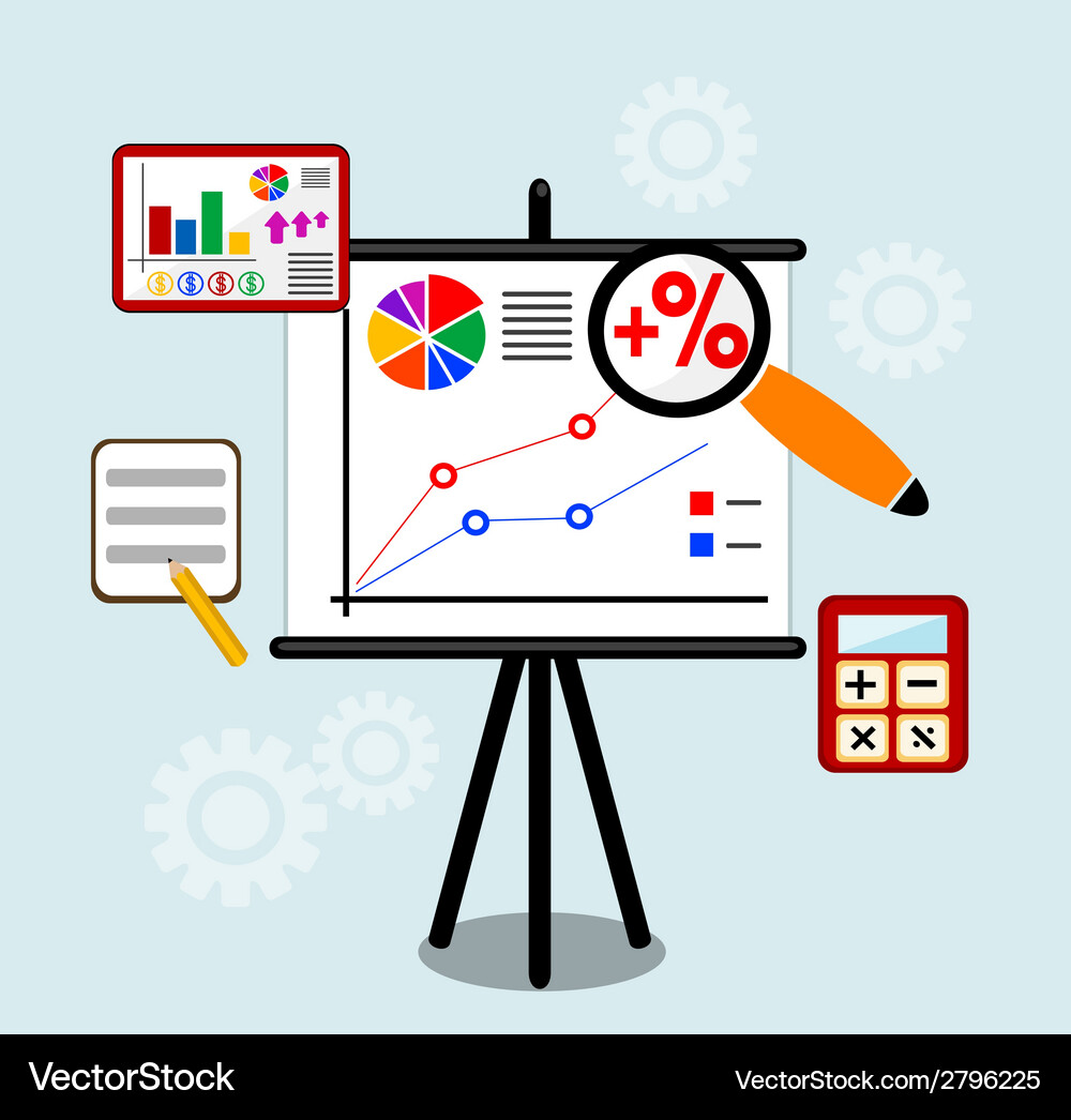 Flat design infographic concept with icons set Vector Image