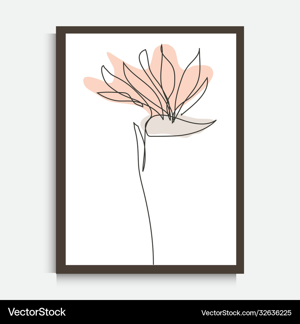 Hand drawn floral decoration wall decor Royalty Free Vector