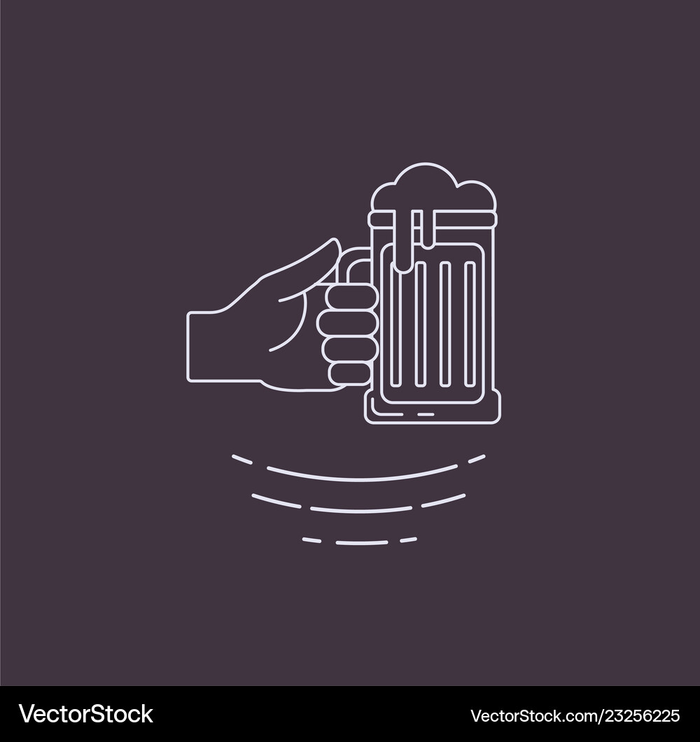 Icon and logo beer brewery Royalty Free Vector Image
