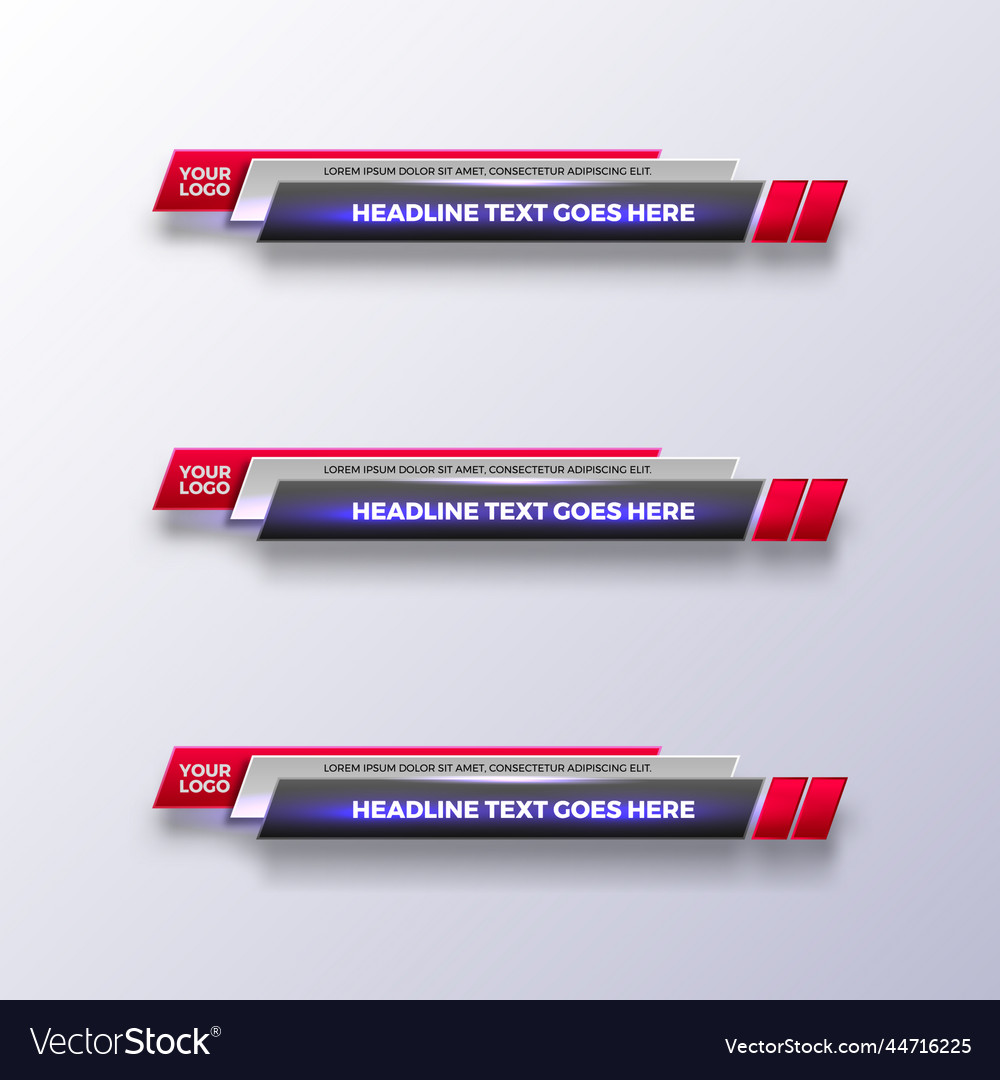 Modern lower third banner template design Vector Image Modern lower third banner template design Vector Image