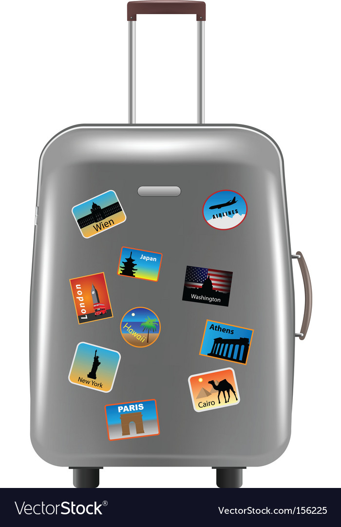 Object suitcase Royalty Free Vector Image - VectorStock