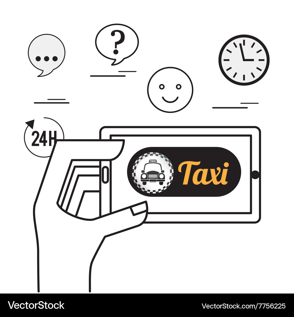 Taxi service design Royalty Free Vector Image - VectorStock