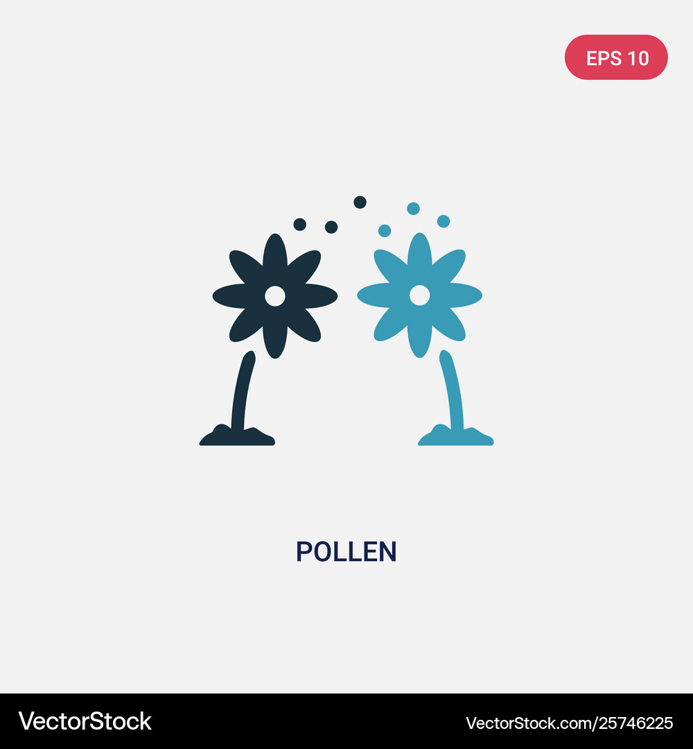 Two color pollen icon from nature concept Vector Image