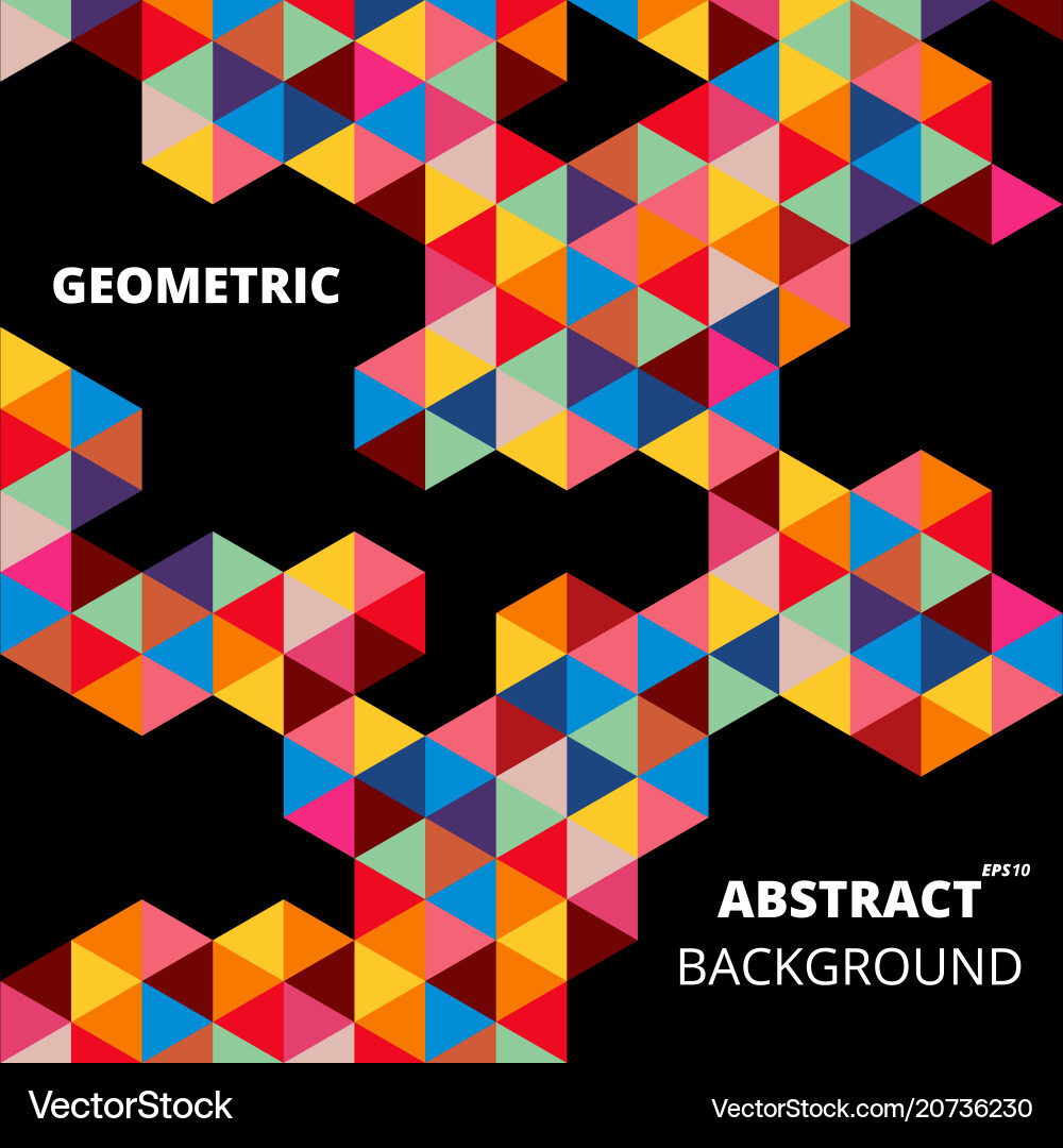 Abstract colorful geometric shapes Royalty Free Vector Image