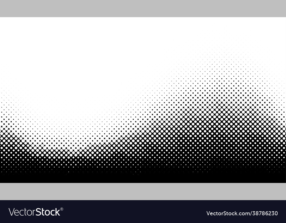 Abstract Halftone Monochrome Dotted Pattern Vector Image