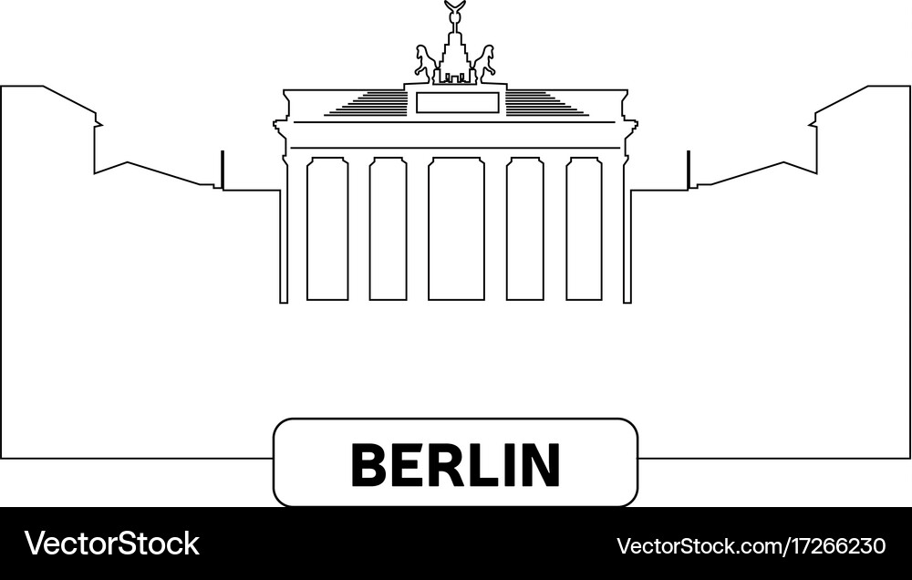 Cityscape of berlin Royalty Free Vector Image - VectorStock