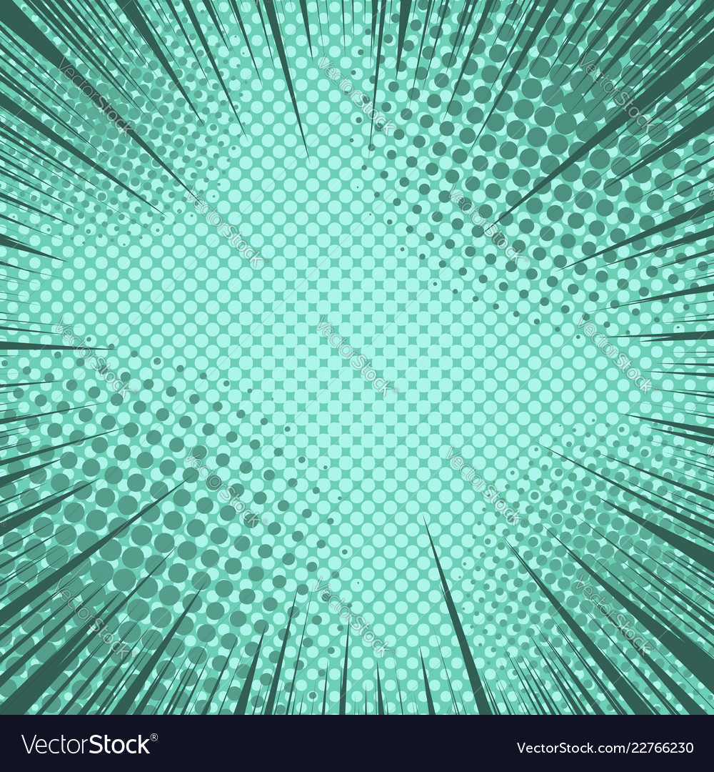 Comic green explosive dynamic template Royalty Free Vector