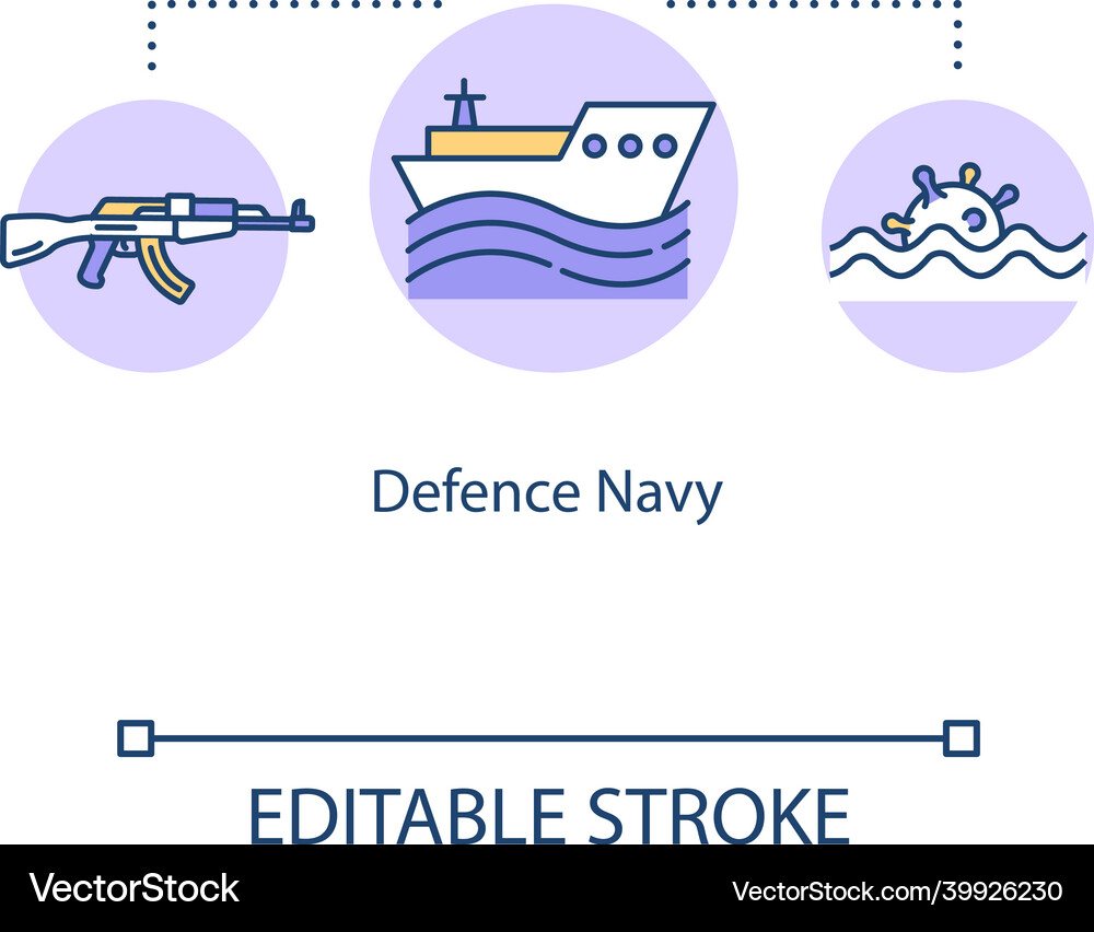 Defence navy concept icon military service ship Vector Image