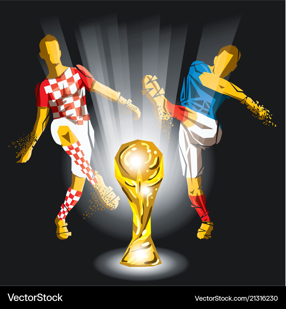 Final 2018 fifa world cup Royalty Free Vector Image