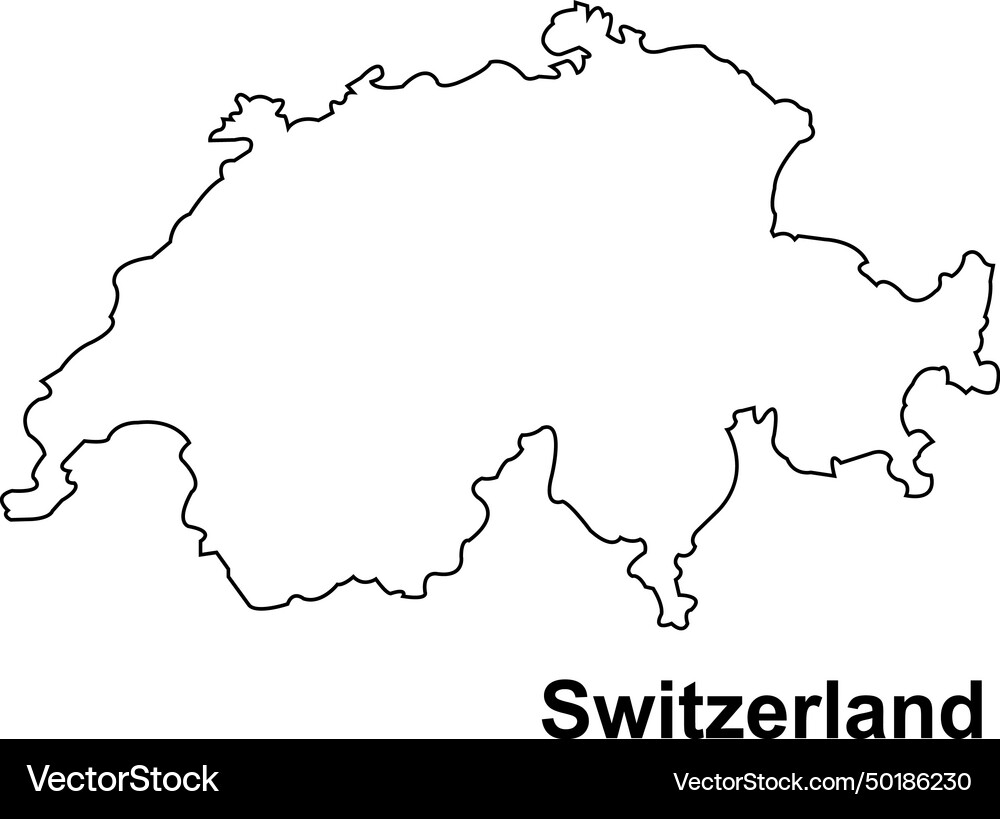 Map of switzerland icon Royalty Free Vector Image