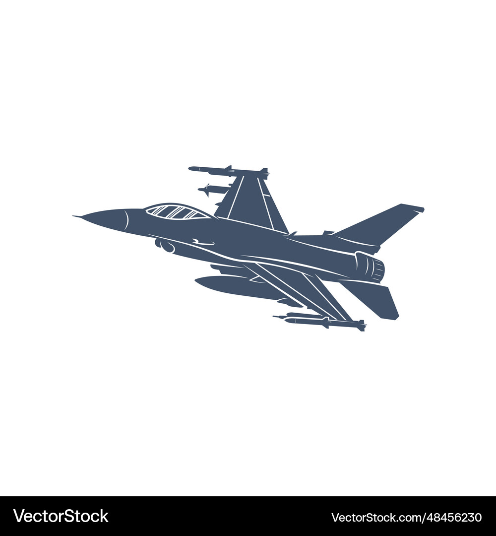 Military aircraft design fighter Royalty Free Vector Image