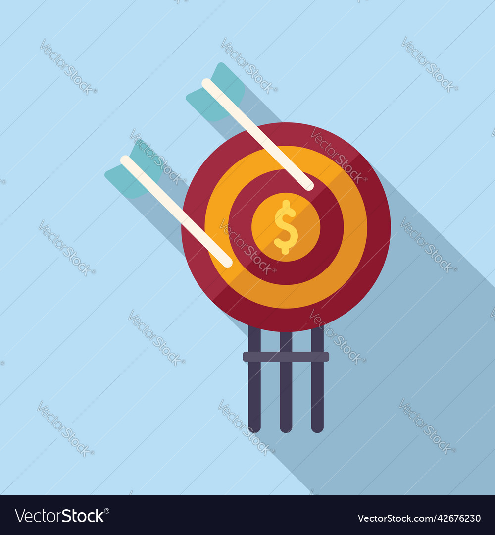 Monetization target icon flat funnel Royalty Free Vector Monetization target icon flat funnel Royalty Free Vector