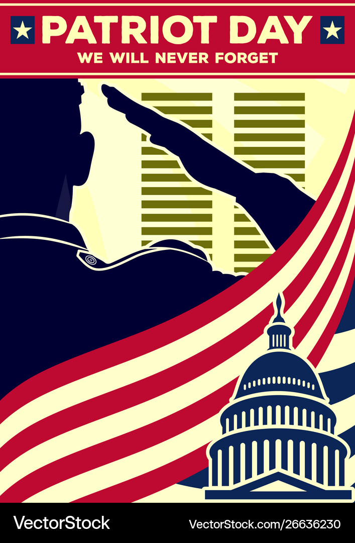 Patriot day poster template Royalty Free Vector Image
