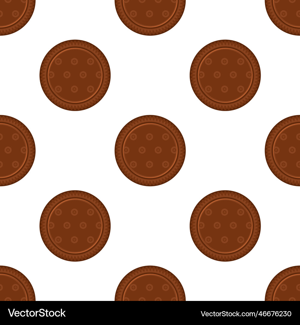 Pattern homemade cookie different taste in pastry Vector Image