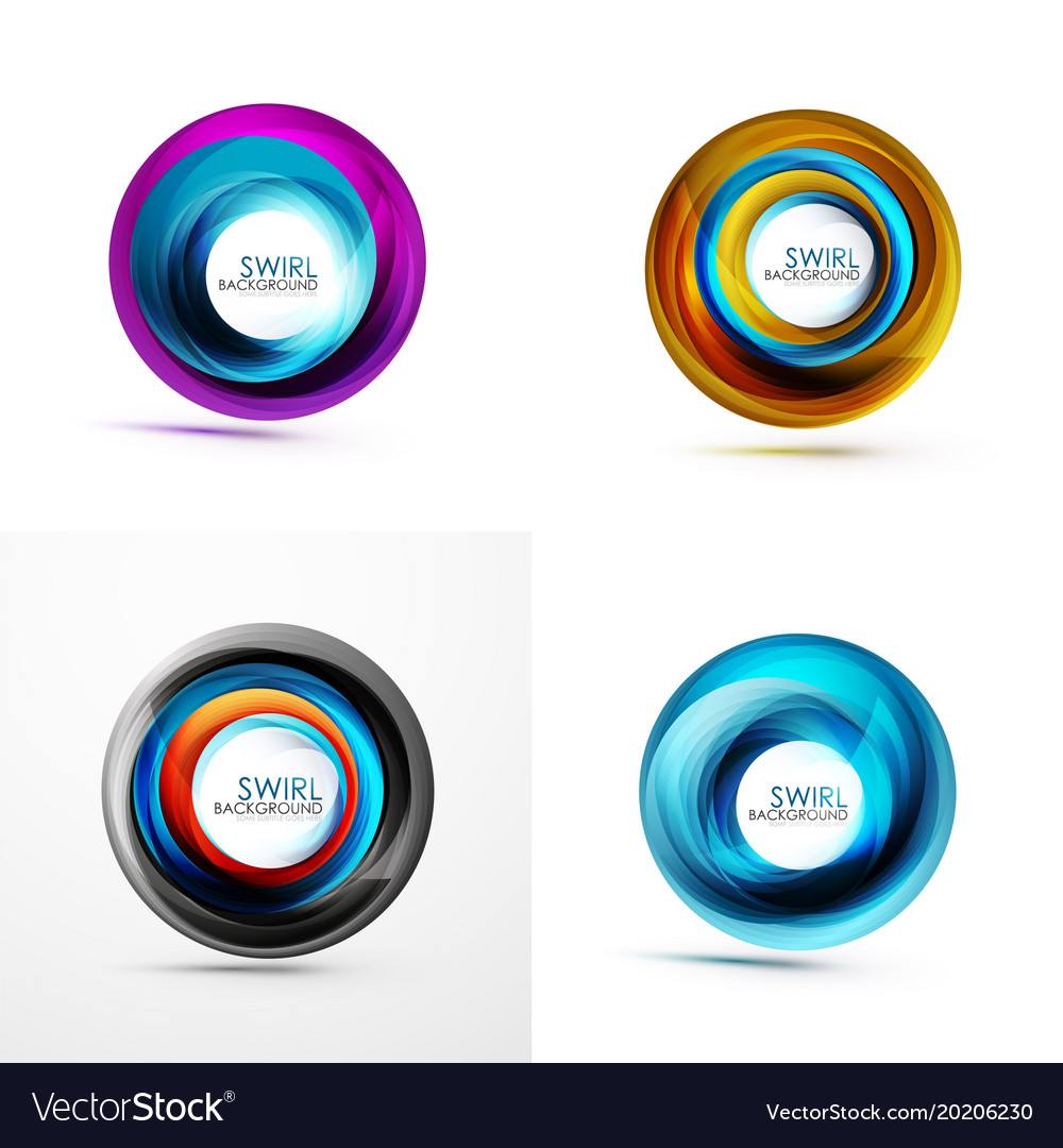 Set of abstract swirls Royalty Free Vector Image