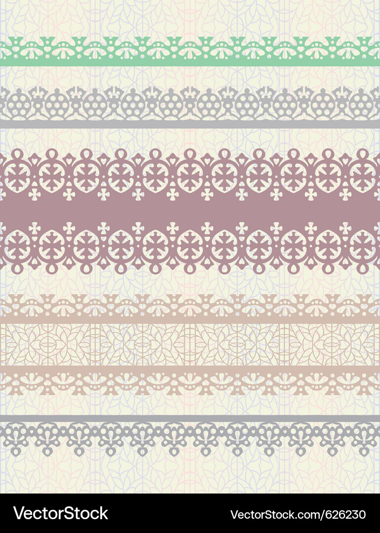Set of vintage borders Royalty Free Vector Image