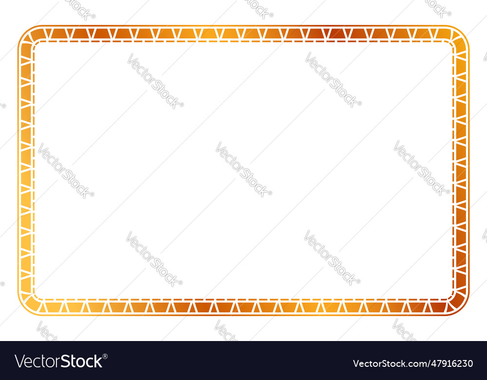 Simple gold golden basic shape frame Royalty Free Vector