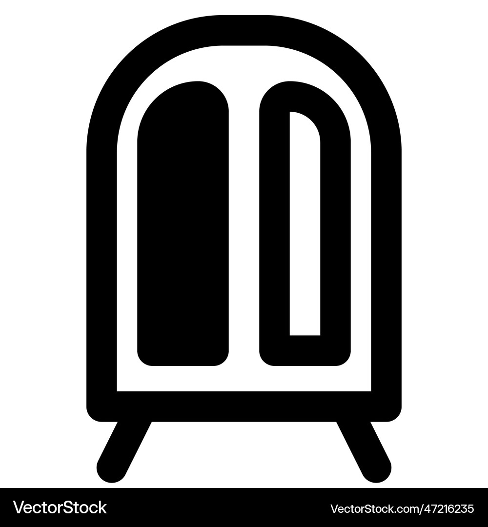 Antique freestanding cupboard for storage Vector Image