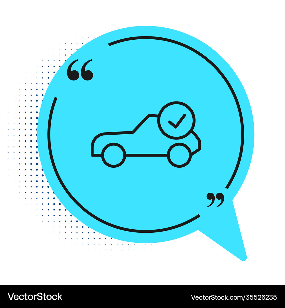 Black line auto service check automotive icon Vector Image