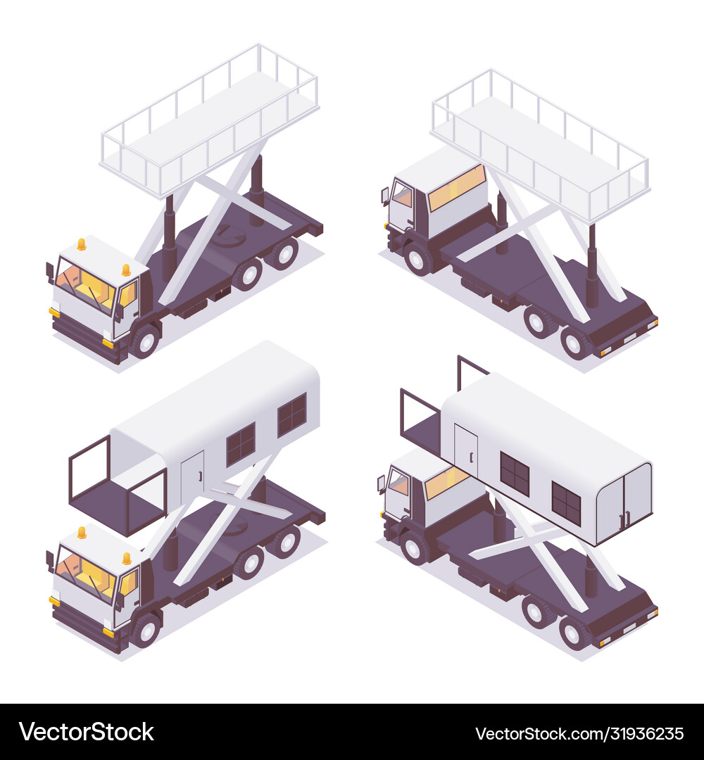 Isometric set self-propelled ambulift for aircraft