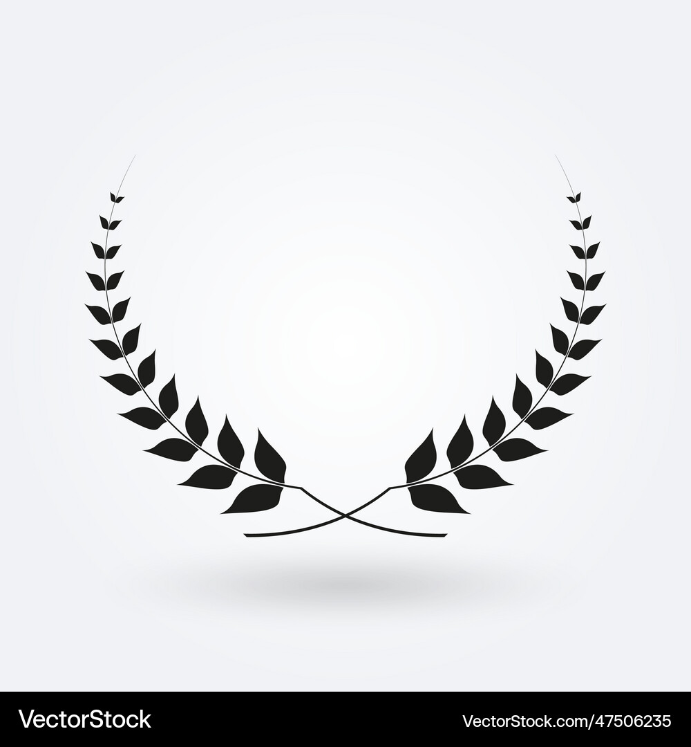 Laurel wreath icon award concept Royalty Free Vector Image